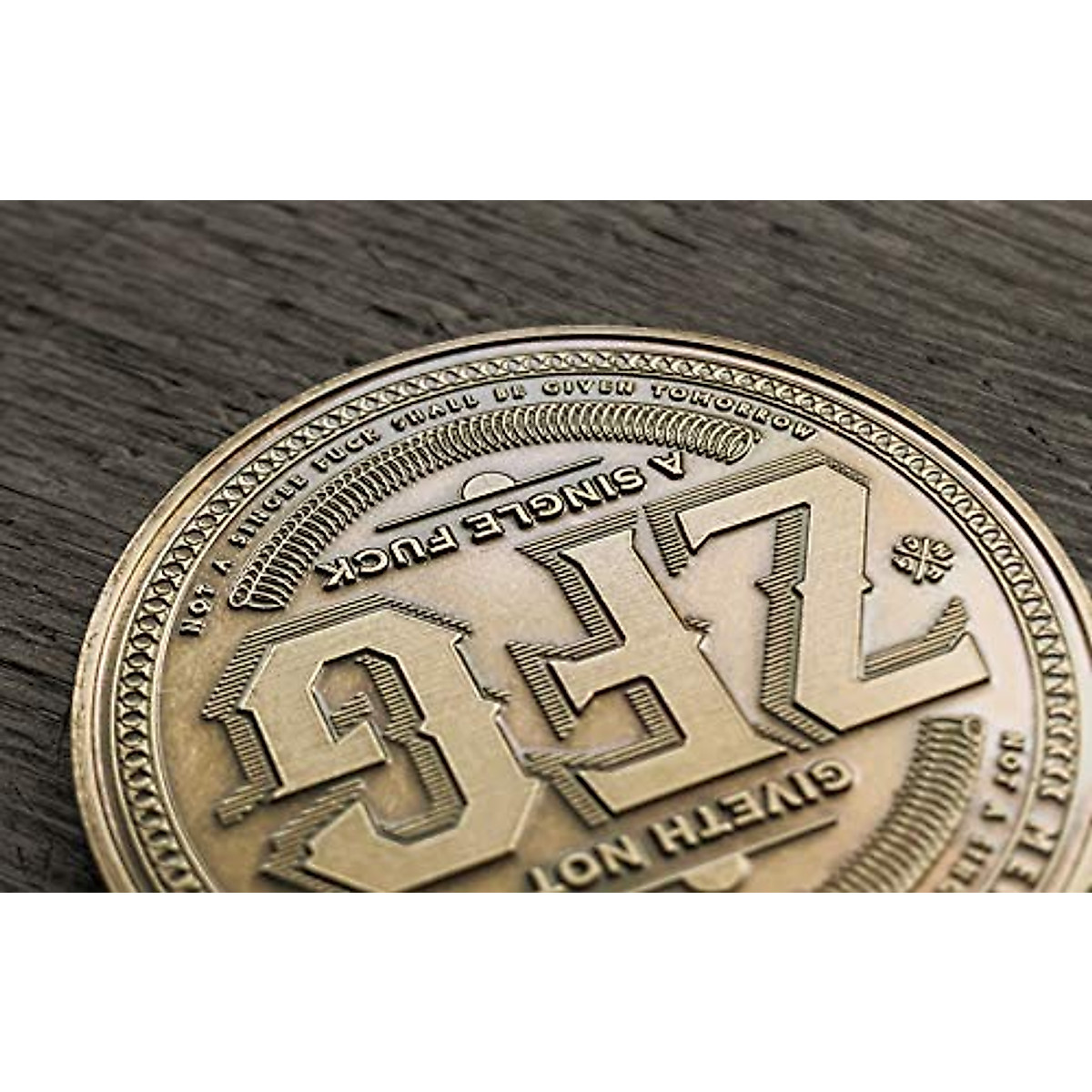 ZFG Inc. IDGAF Middle Finger Reminder Coin, Bronze Color, Collectible Challenge Coin, 1-Count