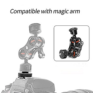 [2 Packs]- Atmoshue 1/4" Female Thread to Hot Shoe Adapter, Hot Shoe Mount Adapter with 1/4 to 1/4" Male Screw Adapter for Magic Arm, Monitor, Video Light