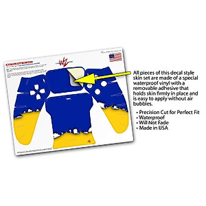 WraptorSkinz Skin Wrap compatible with Sony PS5 DualSense Controller Ripped Colors Blue Yellow (CONTROLLER NOT INCLUDED)