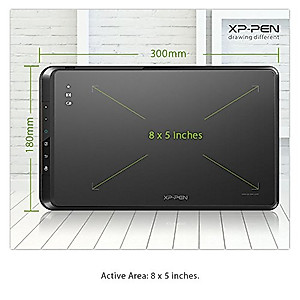 XPPen 8X5 Inch Graphics Drawing Tablet Star05 V2 Wireless 2.4G Digital Drawing Tablet with 8192 Pressure Battery-Free Stylus & Touch Hot Keys Compatible with Window/Mac