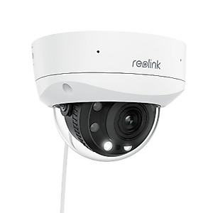 REOLINK 4K PoE Home Security Camera, IP Camera with 128 Degree, 2.8mm Lens, 5X Optical Zoom & IK10 Vandalproof for Outdoor Surveillance, Human/Vehicle/Pet Detection, No PT Supported, RLC-842A