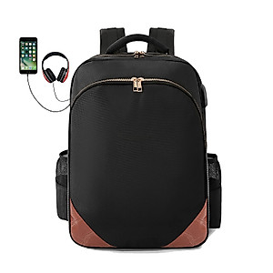 Travel Backpack Bag for Barbers and Hairstylist; Organizer Case for Clippers and Supplies Travel Bag for Barbers Tools with USB Port with PU
