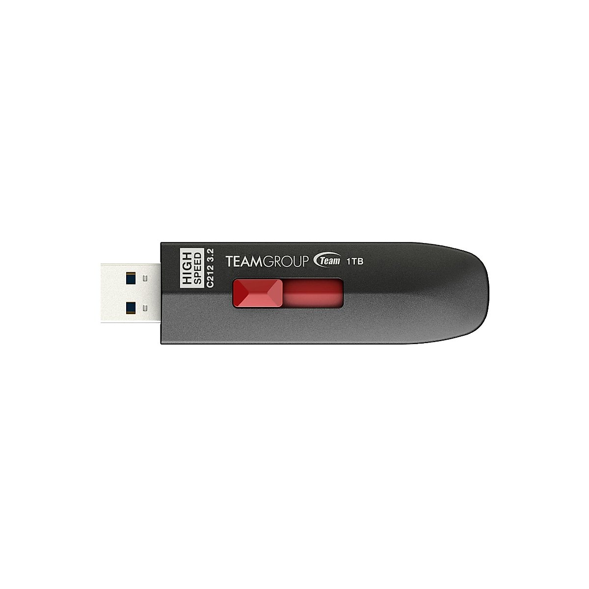 TEAMGROUP C212 Extreme Speed 1TB 1000/800MB/s USB 3.2 Gen 2 Easy Push-and-Pul Flash Thumb Drive External Data Storage Memory Stick Compatible with Computer/Laptop/PS4 PS5 TC21231TBB01