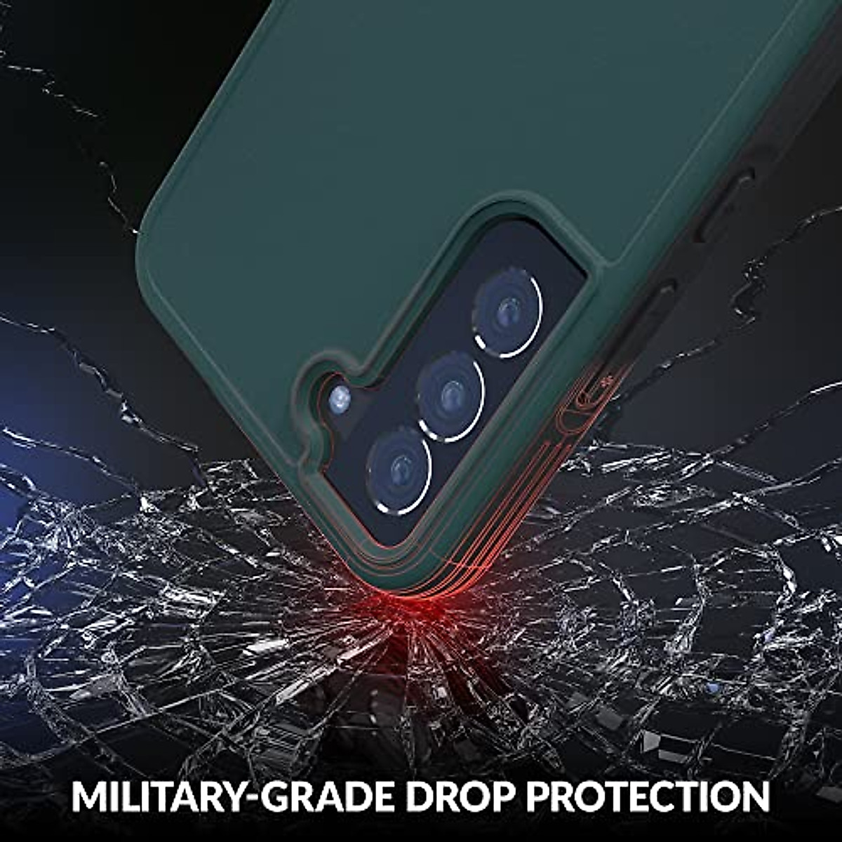 Crave Slim Guard for Galaxy S22+ Case, Shockproof Case for Samsung Galaxy S22+, S22 Plus (6.6 inch) - Forest Green