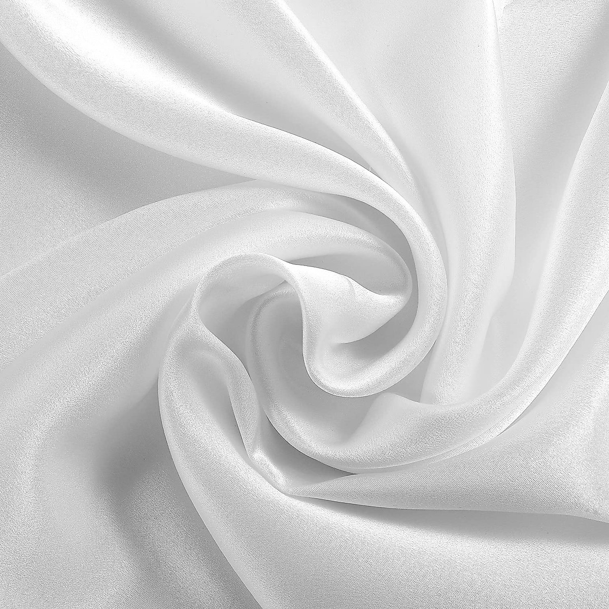 ALASKA BEAR Silk Pillowcase Envelope Closure, 22 Momme 100 Percent Long Overlap Sleeve Mulberry Silk Pillow Case Foldover Design, Machine Washable and NO Zipper, Queen (1, Cool White)