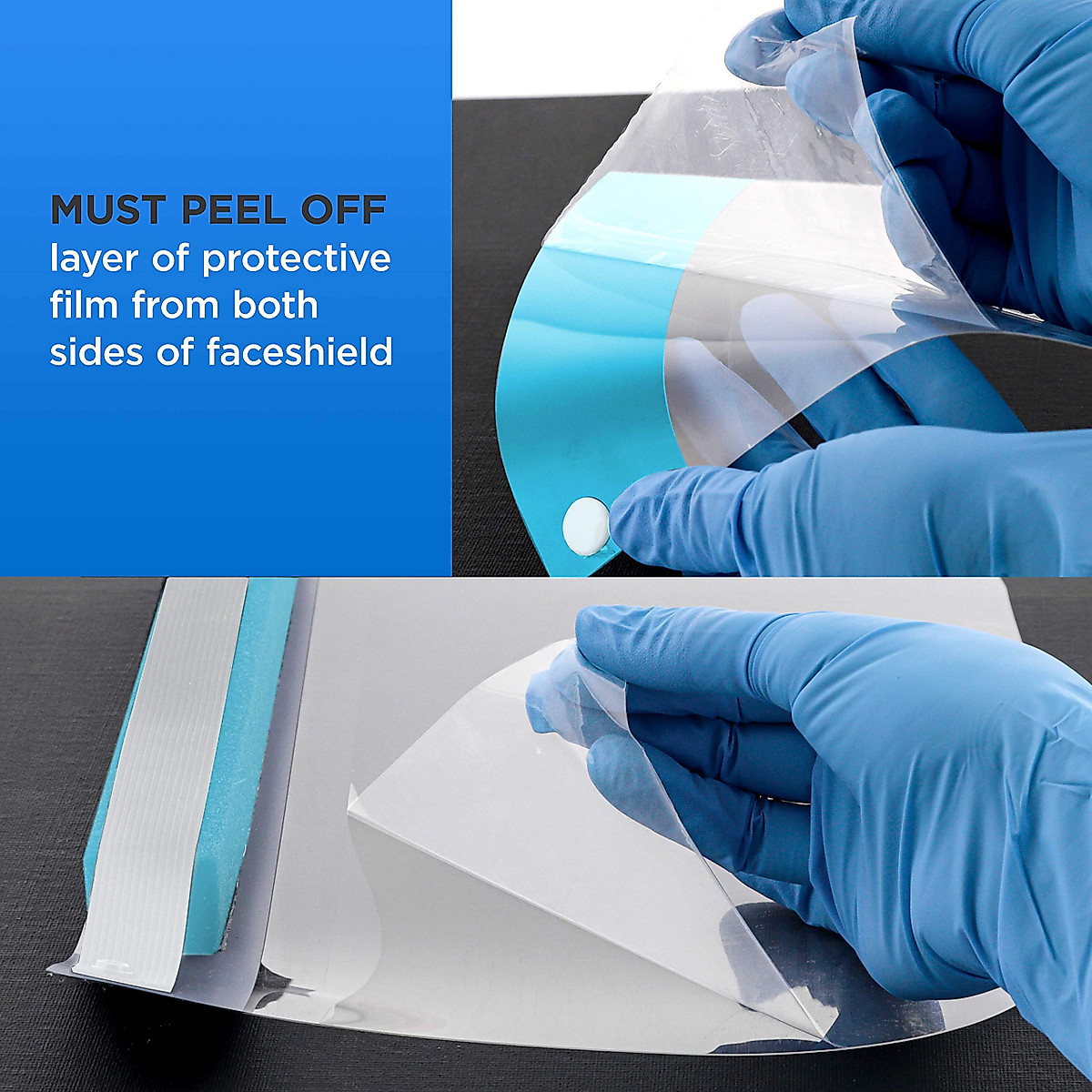 TCP Global Salon World Safety Face Shields Ultra Clear Protective Full Face Shields