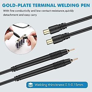 Mini Spot Welding Machine, 9 Gears Adjustable Portable DIY Spot Welder with Quick Release Pen Battery Plate Spot Welding,Mini Spot Weld Machine with Nickel Sheet and Charging Cable