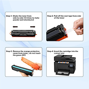 4-Pack Compatible HP 130A Black,Cyan, Magenta, Yellow Toner Cartridges Works with HP Color Laserjet Pro MFP M177fw,M176n Printer Ink