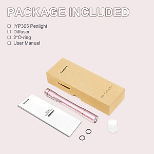 LUMINTOP IYP365 LED Penlight, Super Bright High Color Rendering Nichia LED Aluminum Alloy Pen Light for Diagnostic, IPX-8 Waterproof, 3 Modes, Powered by 2AAA Battery