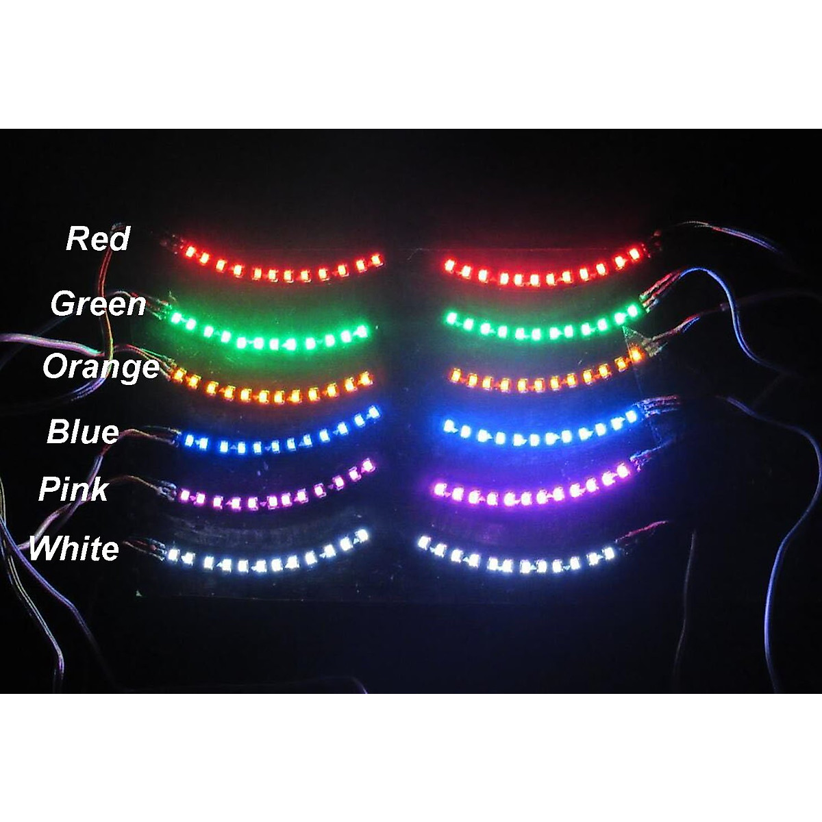 Yeyo LED Eyelashes Waterproof LED Light Eyelash Shining Eyeliner Charming Unique Eyelid Tape for Party Bar Nightclub Concerts Gift Halloween Day (Blue)