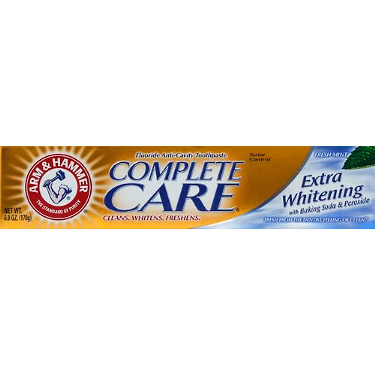 Arm & Hammer Complete Care Toothpaste, Fresh Mint, Whole Mouth Protection, 6.0oz