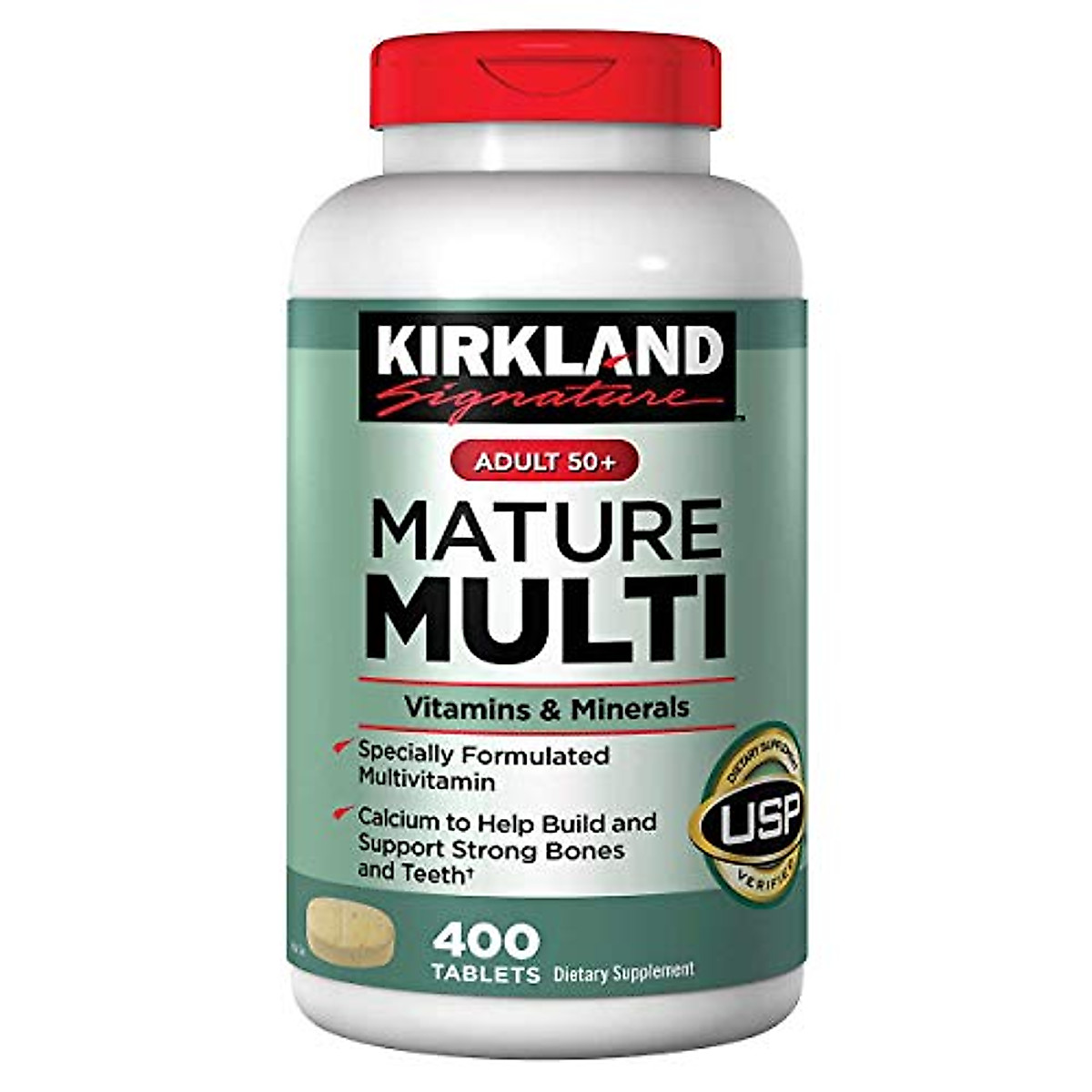 Kirkland Signature Mature Adults Multi Vitamins & Minerals, 400 Tablets Each (Pack of 2)