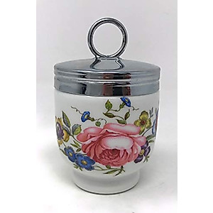 Royal Worcester Porcelain Bournemouth Pink Rose Single Egg Coddler Made In England