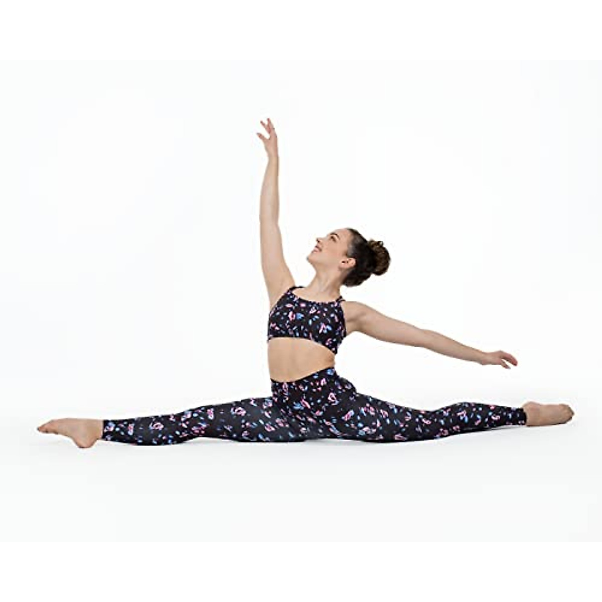 Bloch Girls' Remi X-Back Bra Top, Falling Petal, 16