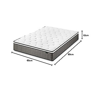 ZINUS 12 Inch Support Plus Pocket Spring Hybrid Mattress, Queen, Strong Coils for Durable Support, Pocket Innersprings for Motion Isolation, Mattress in A Box