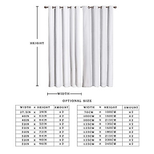 CHARMHOME Grommet Curtain Pink Cherry Blossom with Branches Garden Art Print Window Curtains Draperies for Bedroom and Living Room, Set of 2 Panels, 52 by 63-Inch