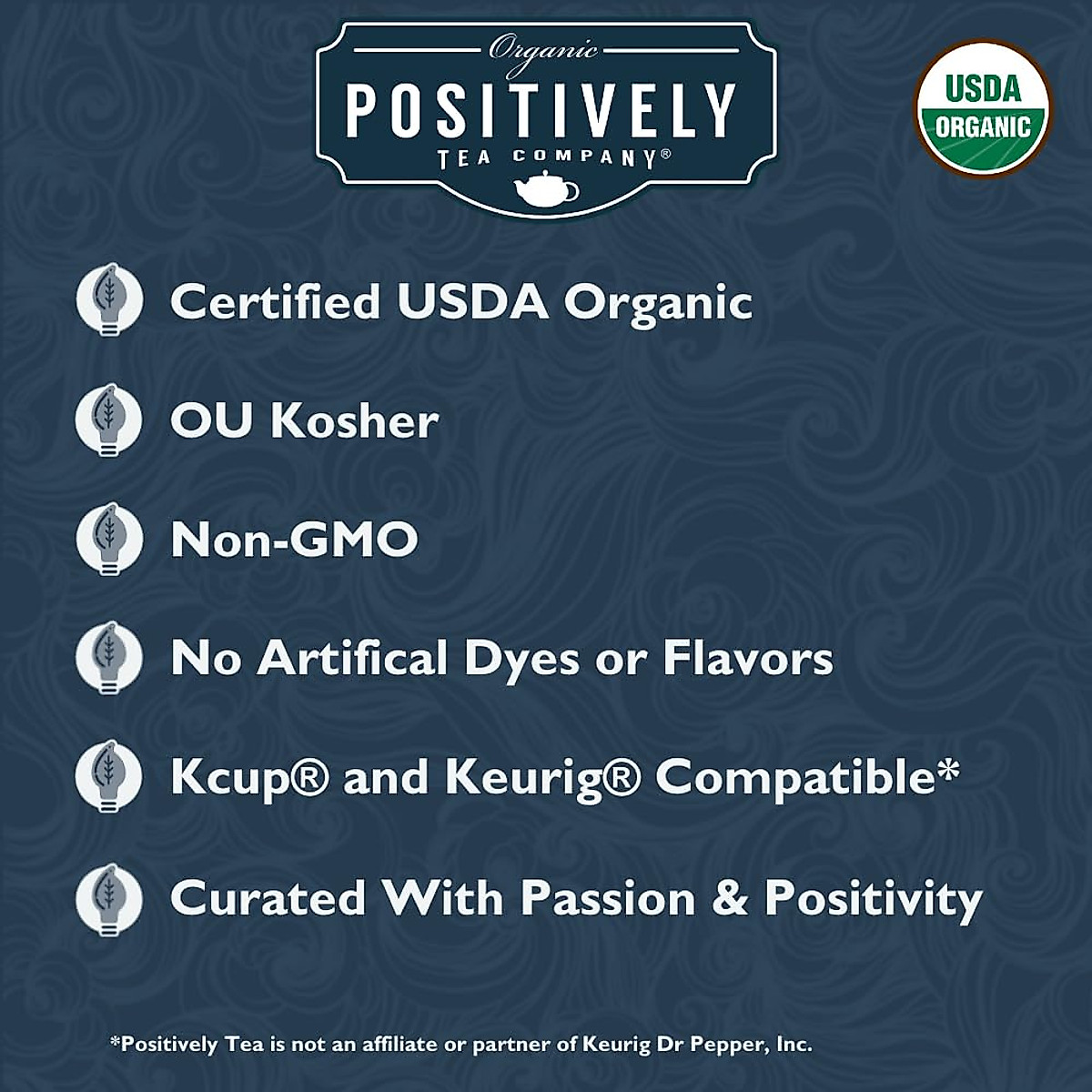 Organic Positively Tea Company, Caramel Black Tea, K-Cup Compatible, 24 Pods