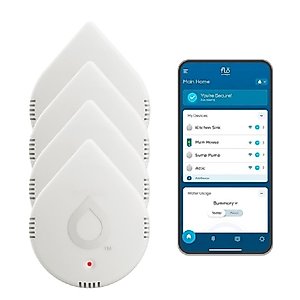 Moen Flo Smart Water Leak Detector, White, 4-Pack 920-005