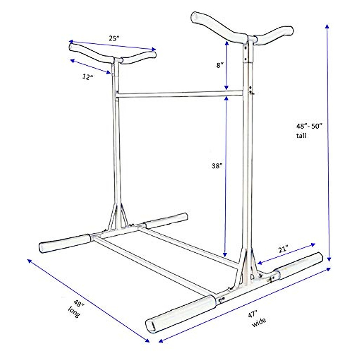 Sparehand DualFlow3 Tools-Free Double Sided Storage System - Kayak Storage Rack Shelf for 3 Kayaks or 3+ SUP