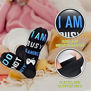 Christmas Stocking Stuffers Gifts for Boys - Funny Gaming Socks for Him Gamer Sock Novelty Gifts for Boys Mens Dad Father
