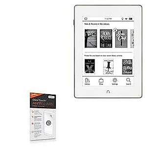 BoxWave Screen Protector Compatible With Barnes & Noble Nook GlowLight Plus (2015 Edition 6 in) - ClearTouch Anti-Glare (2-Pack), Anti-Fingerprint Matte Film Skin