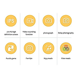 Niaviben Digital Camera for Kid's Cute Cartoon 1080p HD Mini Front and Rear Dual Camera Children's Digital Camera Blue