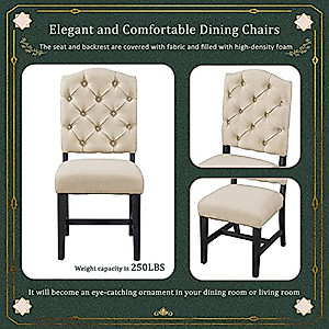 WOZNLA 5-Piece Retro Style Extendable Round Dining Table Set - Includes 4 Upholstered Chairs for Stylish and Practical Dining