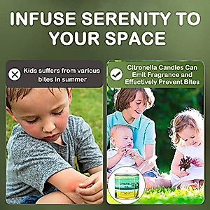 Citronella Candles Outdoor, 4 Pack 28oz Citronella Candles Outdoor Indoor, Suit for Candles for Home Scented, Fresh Citronella Oil for Bedroom Kitchen Garden Patio Balcony Indoor Outdoor