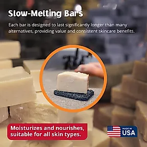 Goat Milk Stuff Goat Milk Soap - PURITY | All-Natural, Unscented, Fresh Goat Milk Soap Bar, Gentle on Sensitive Skin - Handmade (Box of 2)