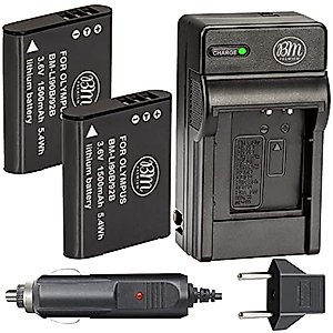BM 2 LI-90B, LI-92B Batteries and Charger for Olympus Tough TG-6, TG-5, TG-Tracker, SH-1, SH-2, SP-100 IHS, Tough TG-1 iHS, Tough TG-2 iHS, Tough TG-3, Tough TG-4, SH50 iHS, SH60, XZ-2 iHS Cameras