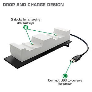 Nyko Nyko Modular Charge Station S - 2 Port Controller Charging Station with 2 Rechargeable Battery Packs for Xbox One S - Xbox One