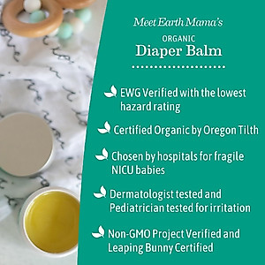 Earth Mama Organic Diaper Balm Multipurpose Baby Ointment Set | EWG Verified, Petroleum & Fragrance Free with Calendula for Sensitive Skin