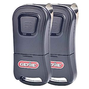 Genie Single Button Garage Door Opener Remotes (2 Pack) - Safe & Secure Access - Each Remote Compatibile Only With Genie Intellicode Garage Door Openers - Model G1T , Black - G1T 2-Pack