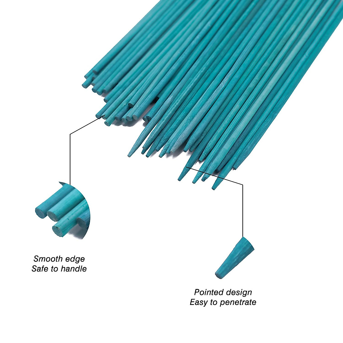 Green Bamboo Sticks Plant Stakes, Plant Support Sticks for Indoor Plants, GAGINANG Sturdy Bamboo Stakes, Floral Plant Support for Indoor and Outdoor Plants 25 Pack（18 Inches）