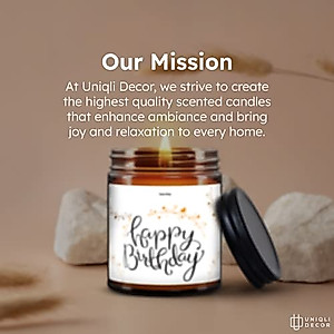 Happy Birthday Candles, Happy Birthday Gifts for Women Friendship, Unique Best Friend Happy Birthday Candles Gifts for Women Mom, Soy Wax Non Toxic Candle and Aromatherapy Candles, Valentines Day