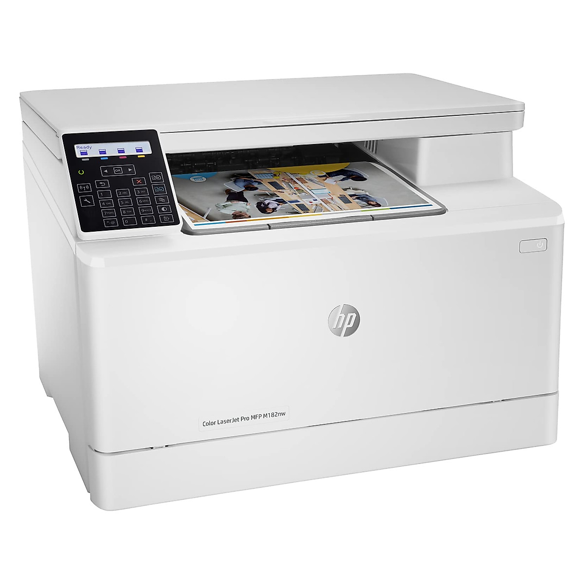 HP Laserjet Pro MFP M182nw Wireless All-in-One Laser Printer, Print Scan Copy Fax, 17ppm, 600x600DPI, 150-Sheet, 2-Line LCD with Numeric keypad, White, Durlyfish