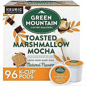Green Mountain Coffee Roasters Toasted Marshmallow Mocha, Single-Serve Keurig K-Cup Pods, Flavored Light Roast Coffee Pods, 96 Count
