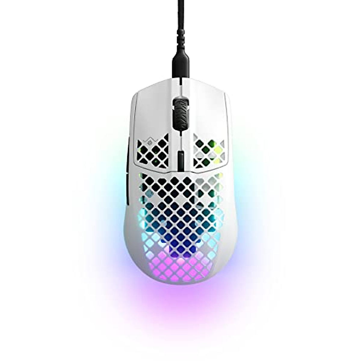 SteelSeries Aerox 3 - Super Light Gaming Mouse - 8,500 CPI TrueMove Core Optical Sensor - Ultra-Lightweight 59g Water Resistant Design - Universal USB-C connectivity - Snow (Renewed)