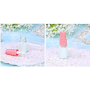 6PCS 10ML 0.34oz BPA Free Brown Empty Portable Pump Press Bottles Jars Pot Container For Makeup Foundations Cosmetic Skin Care Lotion Cream Liquid Essential Oils Serums