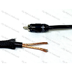 Sky High Car Audio Premium 4-Channel RCA Cable - 20ft