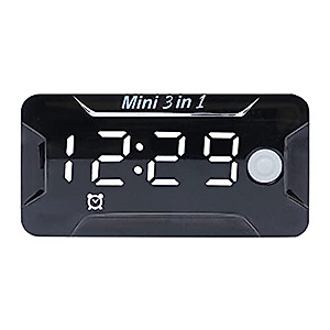 Motorcycle Digital For Time Clock + Thermometer +Voltage Voltmeter 3 In 1 Waterproof Tester Battery Moniter Gauge Digital Time Clock