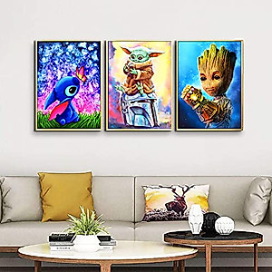 FFPTBNYX 6 Pack Full Drill Diamond Painting Kits for Adults&Beginners 5D DIY 6PCS Diamond Art Kits Paint with Round Diamonds and Gems for Home Wall Decor Gifts(11.8''x15.7'')