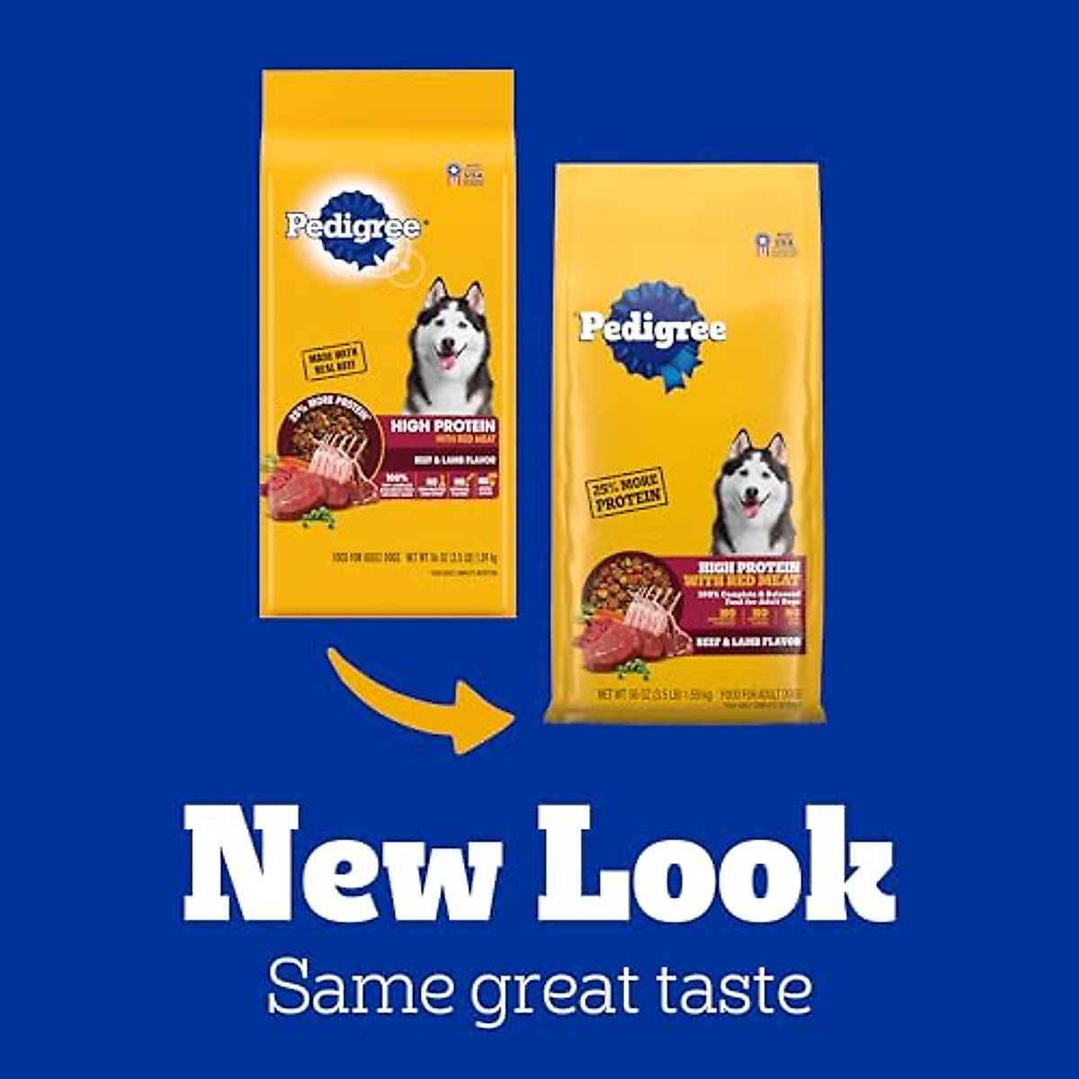 PEDIGREE High Protein Adult Dry Dog Food Beef and Lamb Flavor Dog Kibble, 3.5 lb. Bag