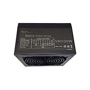 APEVIA VN500W Venus ATX Power Supply with Auto-Thermally Controlled 120mm Fan, 115/230V Switch, All Protections