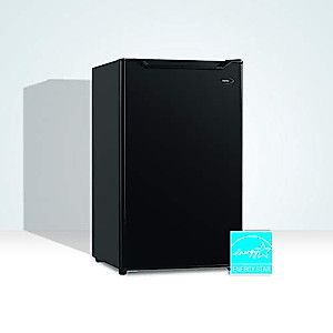 Danby DCR033B1BM 3.3 Cu.Ft. Compact Refrigerator, Mini Fridge with Top Chiller for Bar, Living Room, Den, Basement, Kitchen, or Dorm, Black