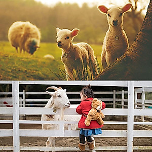 16PCS Vintage Style Metal Cow Bell, Cowbell for Grazing Cattle, Horses and Sheep, Animal Anti-Lost Accessories Bell,Often Used in Festive Cheering Loudly Calling Bell (Brass)