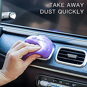 TICARVE Cleaning Gel for Car Cleaning Putty Car Slime for Cleaning Car Detailing Putty Detail Tools Car Interior Cleaner Automotive Car Cleaning Kits Keyboard Cleaner Blue Purple (2Pack)