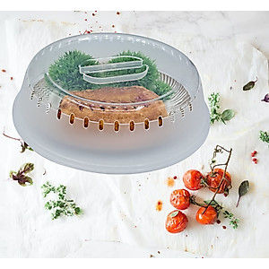 2 Pack Microware Food Cover, Microwave Food Cover Splatter, 10.5 x 10.5 x 2.625 Inch