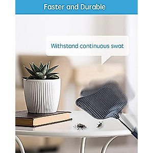 CUNCUI Fly Swatters Heavy Duty Set, with Durable Telescopic Stainless Steel Extendable Handles, for Home, Classroom and Office, 2Pcs, 2 Colors