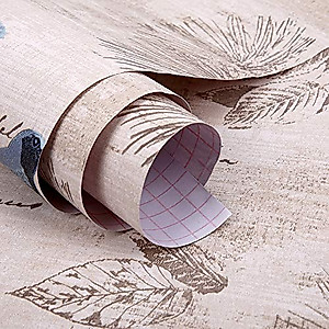 SimpleLife4U Blue Birds Contact Paper Handwriting Pattern Self-Adhesive Shelf Liner Locker Sticker 17.7 Inch By 9.8 Feet